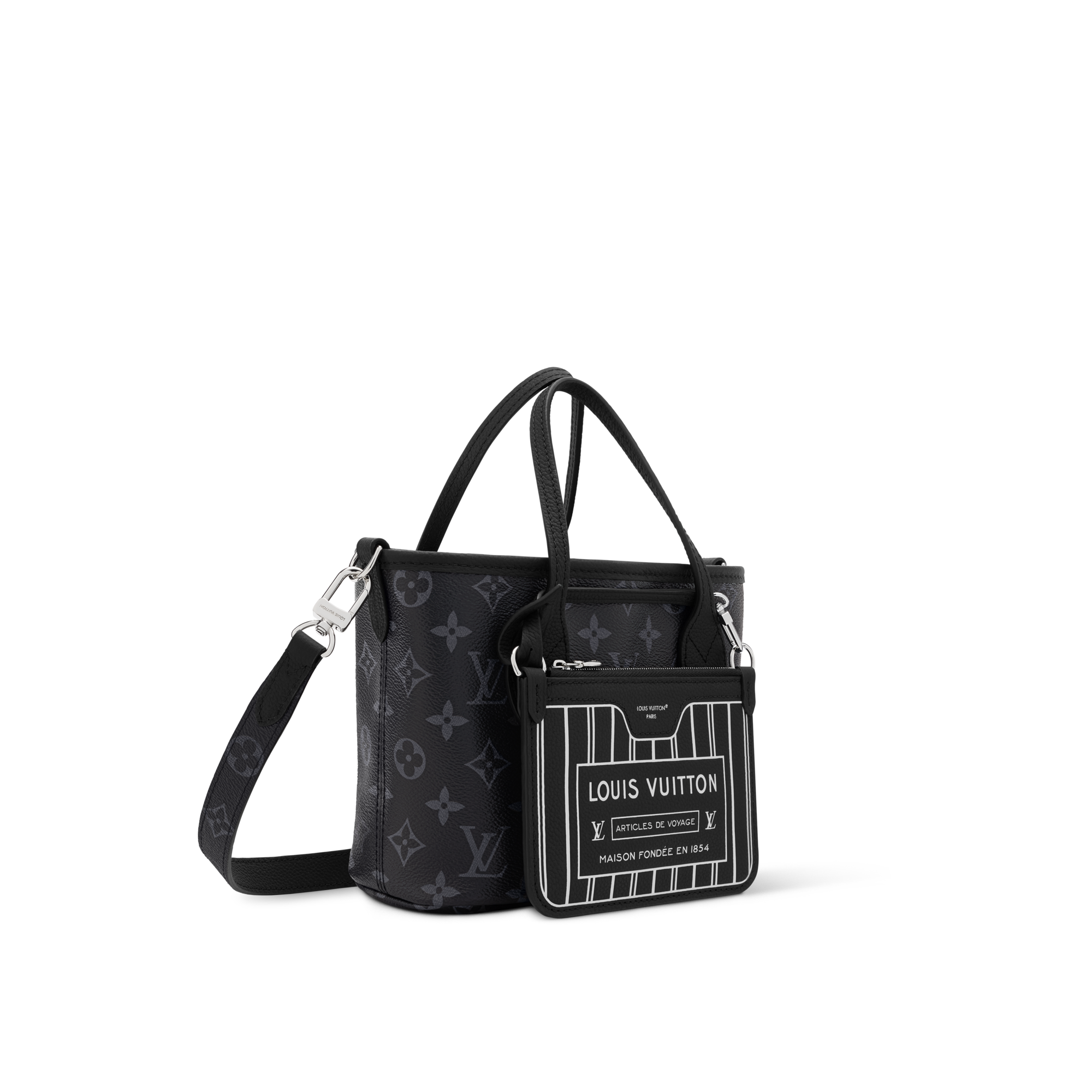 Sac Neverfull Bandoulière Inside Out BB Monogram Eclipse - Sacs Femme de luxe | Sacs et Petite ...